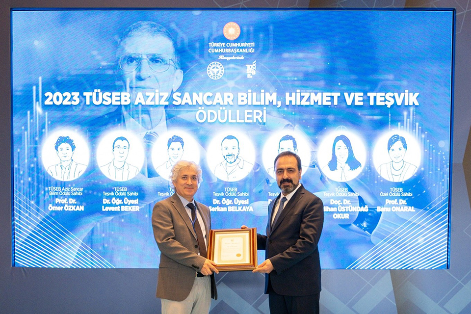 Prof. Dr. Ömer Özkan’a TÜSEB Aziz Sancar Bilim Ödülü